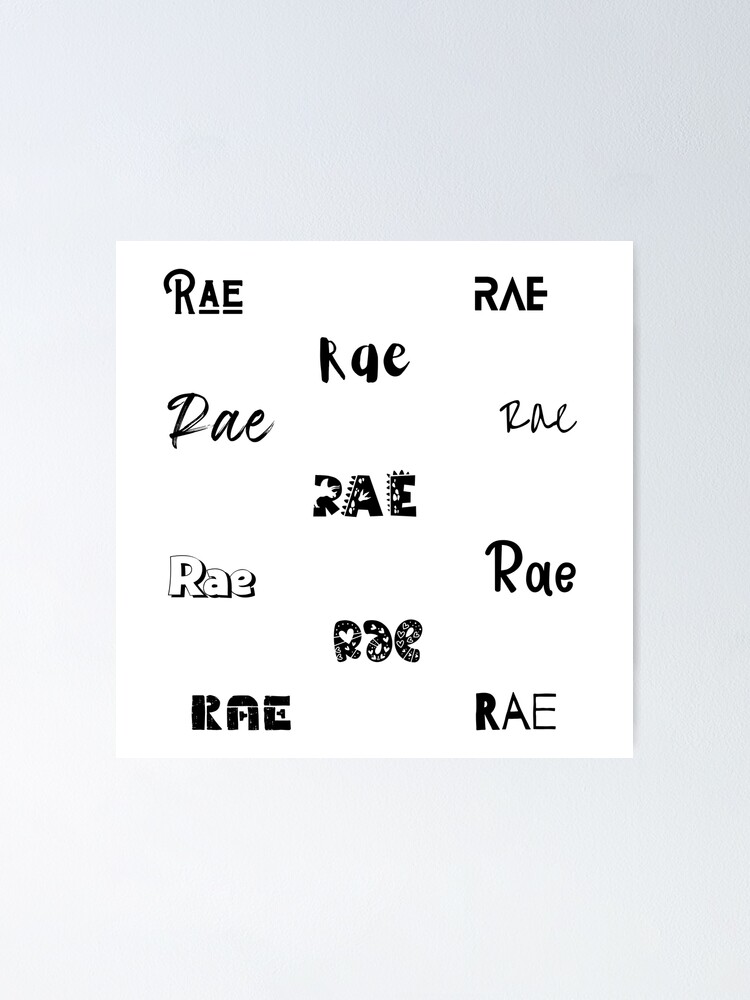 "Rae In 10 different fonts" Poster for Sale by magleen | Redbubble