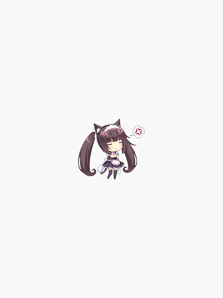 Chibi Angry Chocola Nekopara Sticker For Sale By Nekusas Redbubble