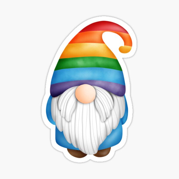 "Pride LGBT rainbow gnome boy 2" Sticker for Sale by TasimaDesign ...