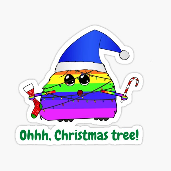 "Ohhh, Christmas tree Puffy | Christmas Puffies" Sticker for Sale by ...