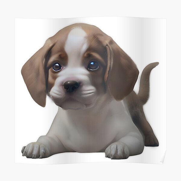 "Beagle puppy dog, concerned but adorable " Poster for Sale by ...