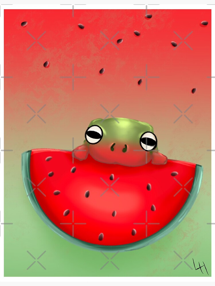 "Watermelon Frog" Sticker for Sale by CraftyCulture09 | Redbubble