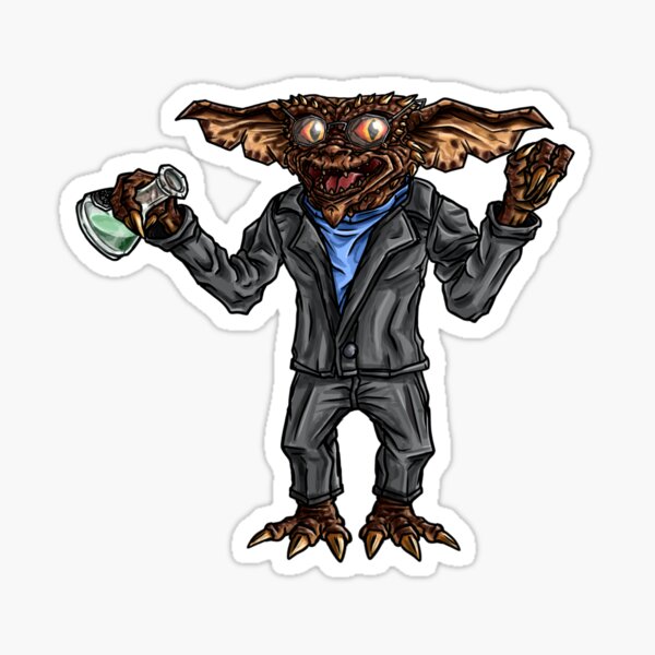 "Gremlins 2 -- The Brain Gremlin With Smart Vial" Sticker for Sale by ...