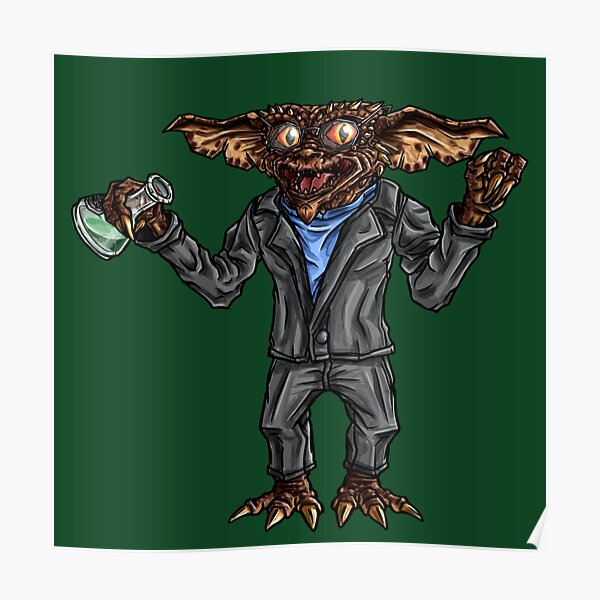 "Gremlins 2 -- The Brain Gremlin With Smart Vial" Poster for Sale by ...