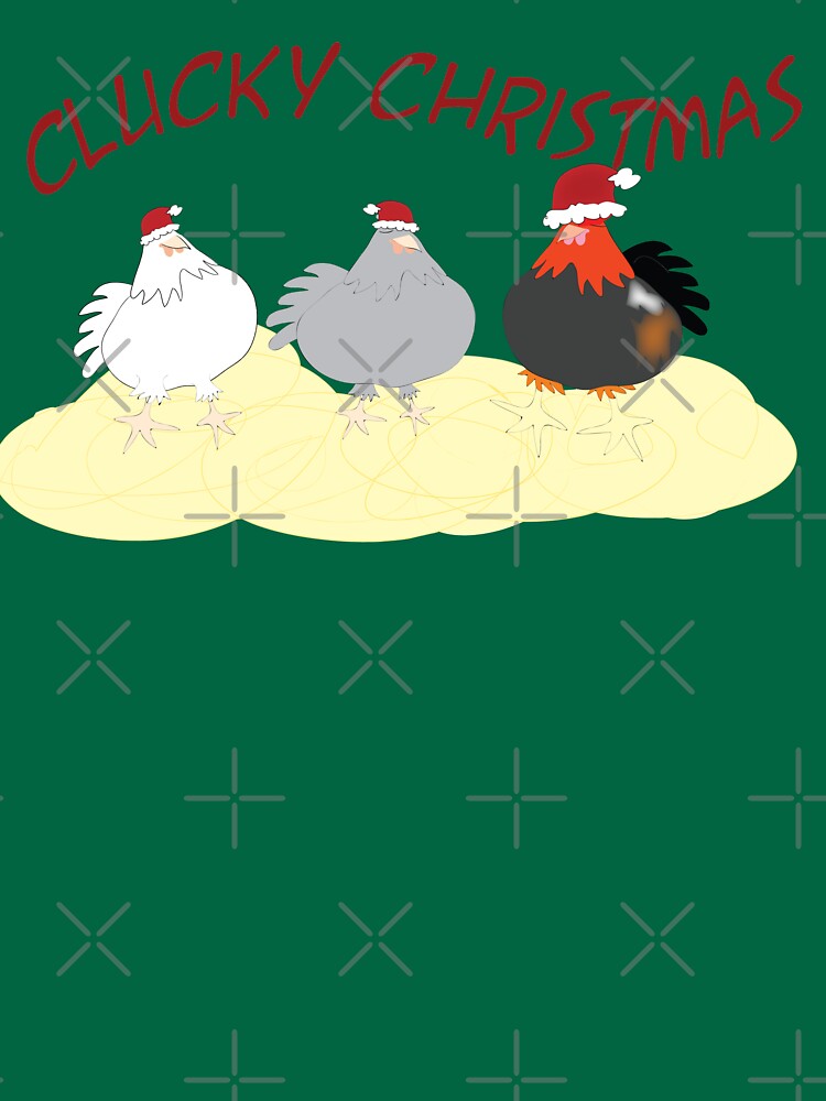 "Clucky Christmas" T-shirt for Sale by Khanagirl | Redbubble | chicken ...