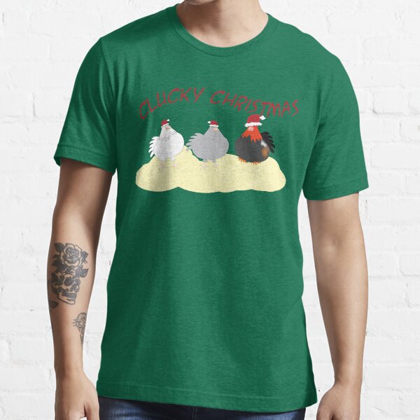 "Clucky Christmas" T-shirt for Sale by Khanagirl | Redbubble | chicken ...