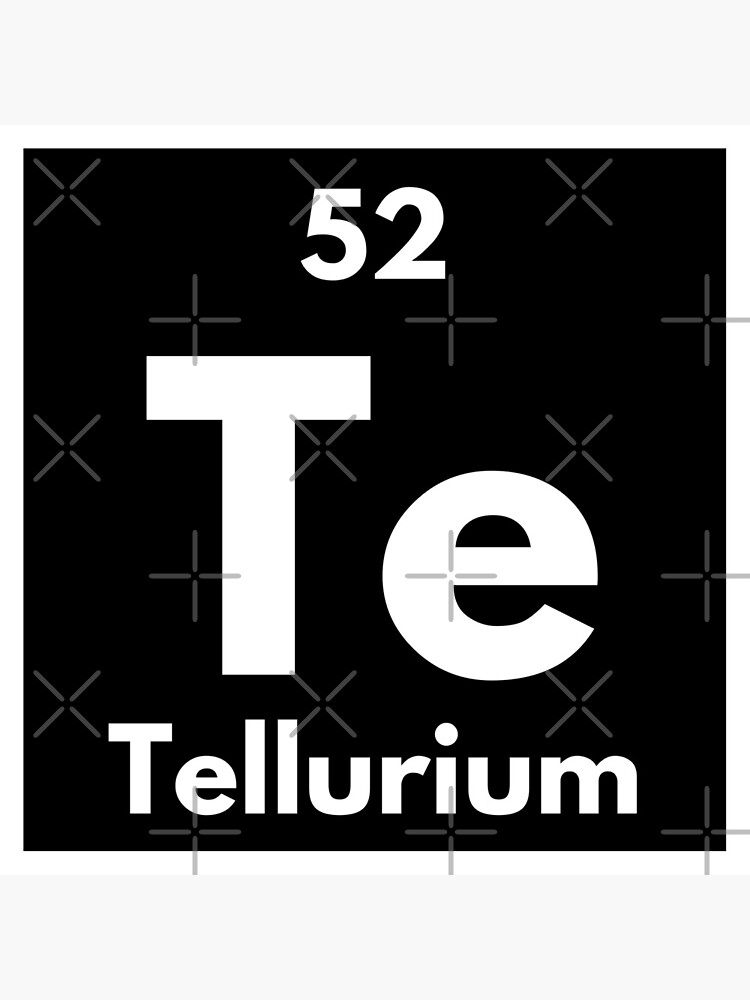 Póster «Número de elemento de la tabla periódica 52 Te Tellurium» de ...