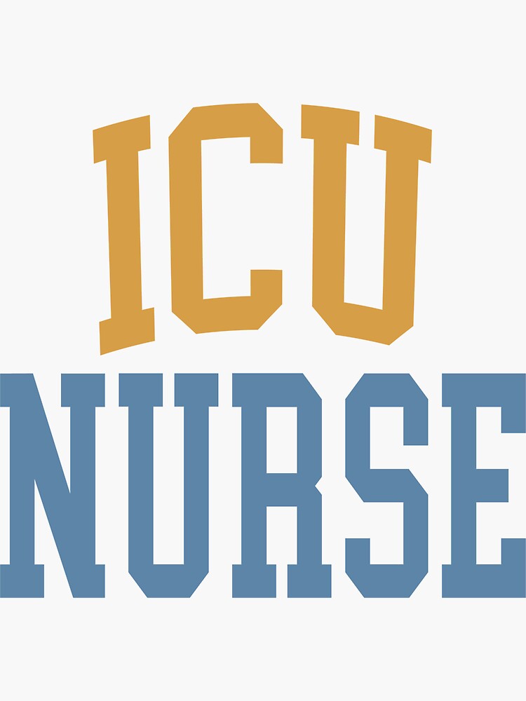 "Retro College Varsity ICU Nurse Bold Font" Sticker for Sale by ...