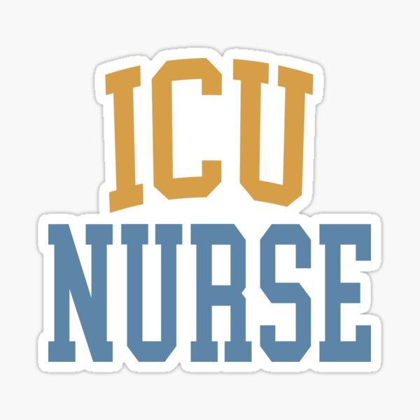 "Retro College Varsity ICU Nurse Bold Font" Sticker for Sale by ...