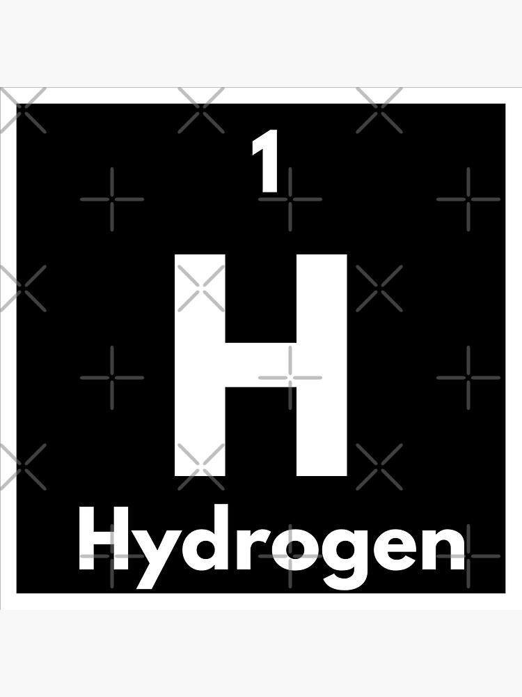 "Periodic Table element number 1 H Hydrogen" Sticker for Sale by ...