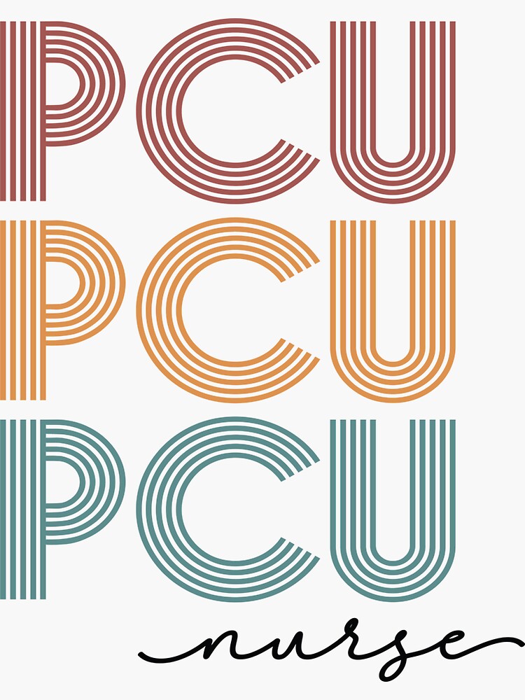 "Colorful Retro Vintage PCU Nurse 80s 1980s" Sticker for Sale by ...