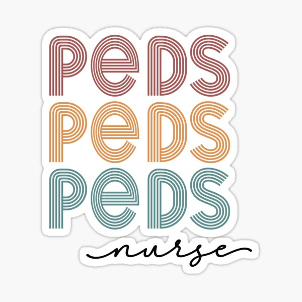 "Colorful Retro Vintage PEDS Nurse 80s 1980s" Sticker for Sale by ...