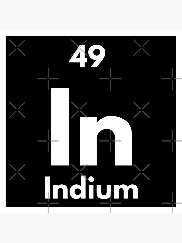 "Periodic Table element number 49 In Indium" Poster for Sale by ...