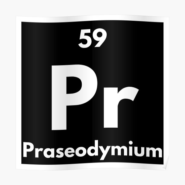 Poster « Tableau périodique élément numéro 59 Pr Praséodyme », par ...