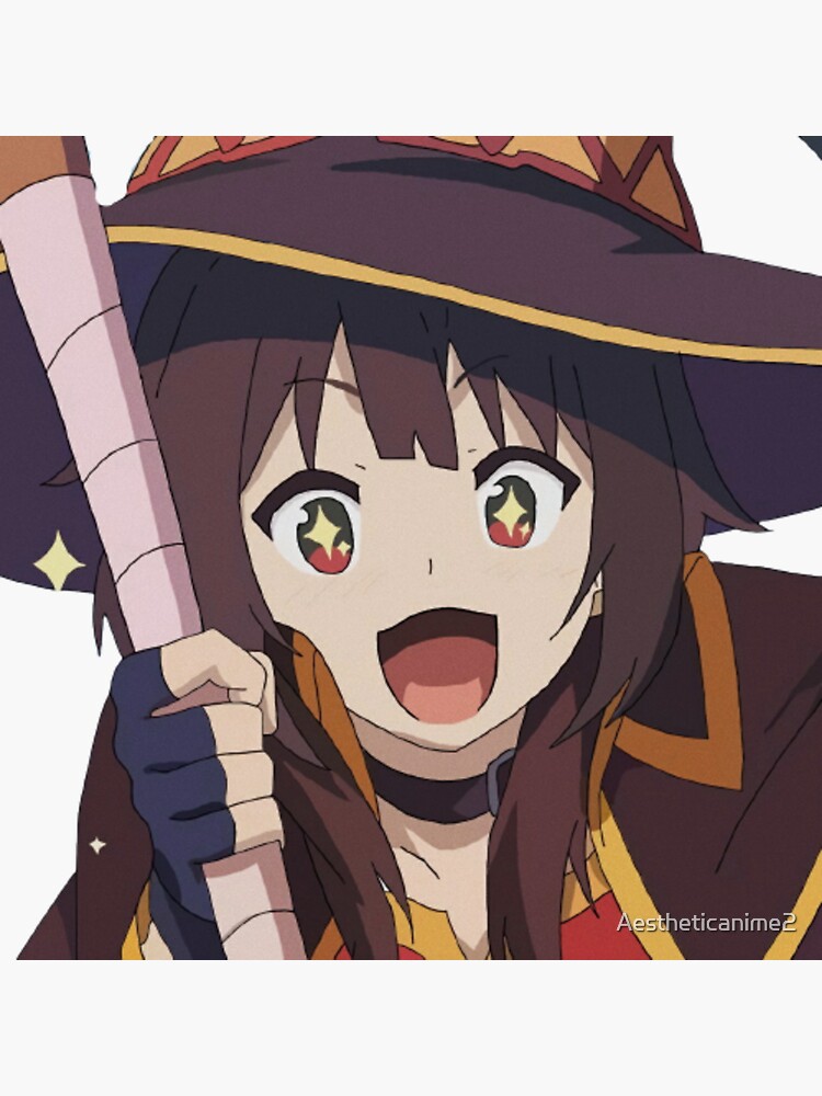 "Megumin Happy Konosuba" Sticker for Sale by Aestheticanime2 | Redbubble