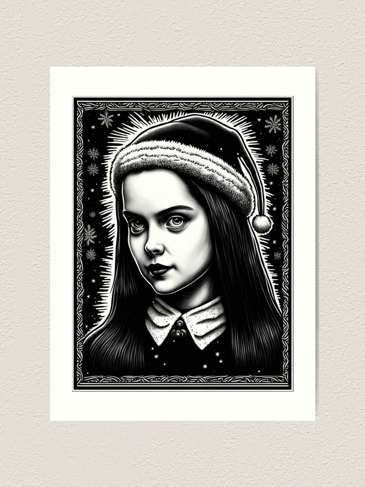 "Wednesday Addams Christmas" Art Print for Sale by HenisonHorror ...
