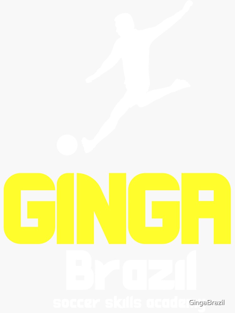 "Ginga Player shooting the ball" Sticker for Sale by GingaBrazil ...