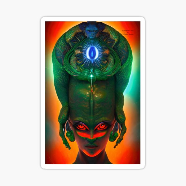 "Third Eye Alien" Sticker for Sale by Ai-Artz | Redbubble