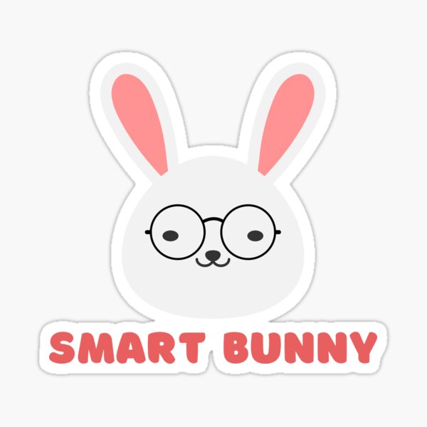 "Smart Bunny" Sticker for Sale by GypsyGarou | Redbubble