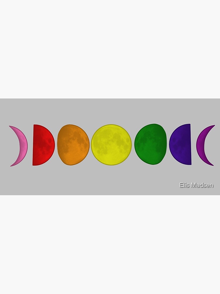 "Rainbow Moon Phases" Poster for Sale by KEMadsen | Redbubble