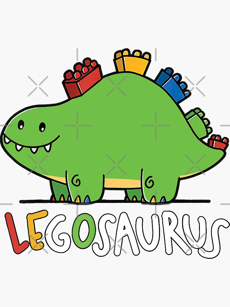 "Cute And Funny Legosaurus Legos Saurus" Sticker for Sale by Saberbis ...