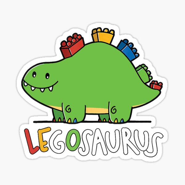 "Cute And Funny Legosaurus Legos Saurus" Sticker for Sale by Saberbis ...