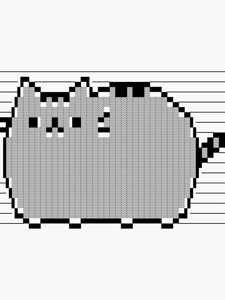 Cute Cat Pixel Art Sticker For Sale By Shrolts Redbubble