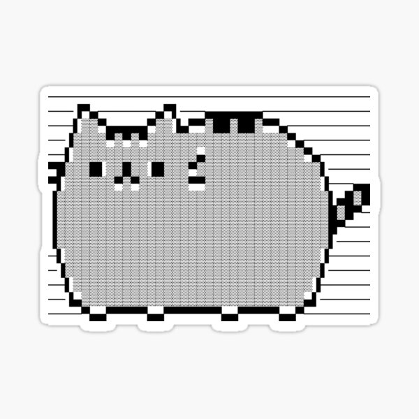 Cute Cat Pixel Art Sticker For Sale By Shrolts Redbubble