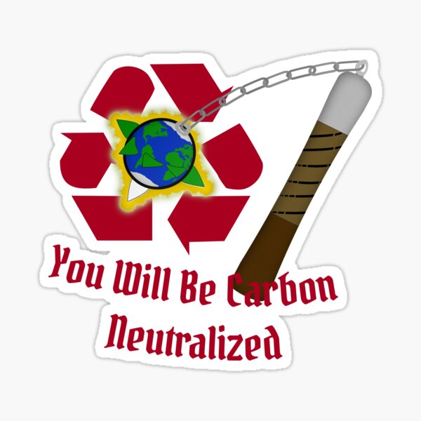 "Carbon Neutral(ized)" Sticker for Sale by MadMaker | Redbubble