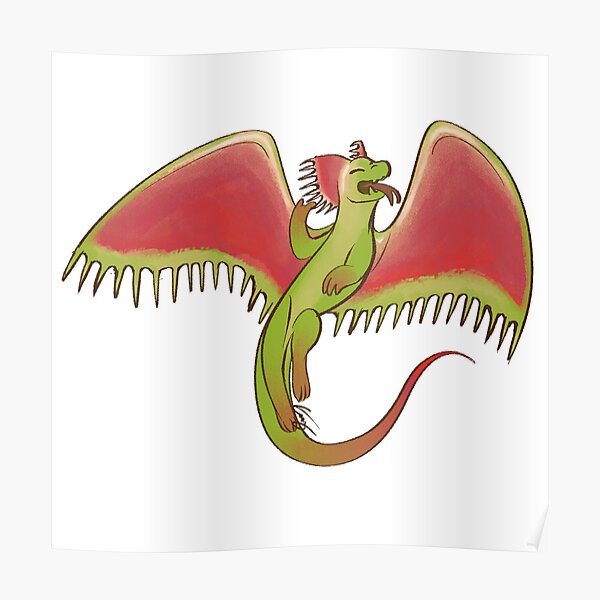 "Venus Fly Trap Dragon" Poster for Sale by ems-artwork | Redbubble