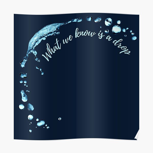 "What we Know is a Drop" Poster for Sale by 4CoolKats | Redbubble