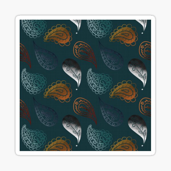 "Paisley " Sticker for Sale by the-coin-jar-co | Redbubble