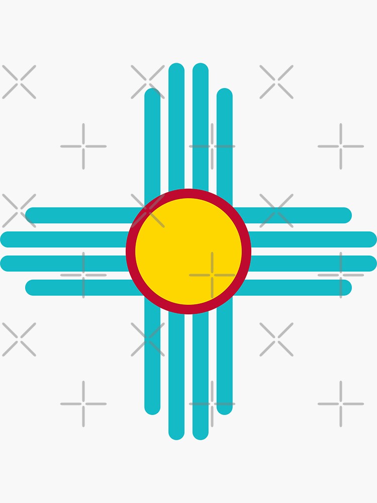 "New Mexico Sandia Zia sun symbol " Sticker for Sale by smdimo | Redbubble