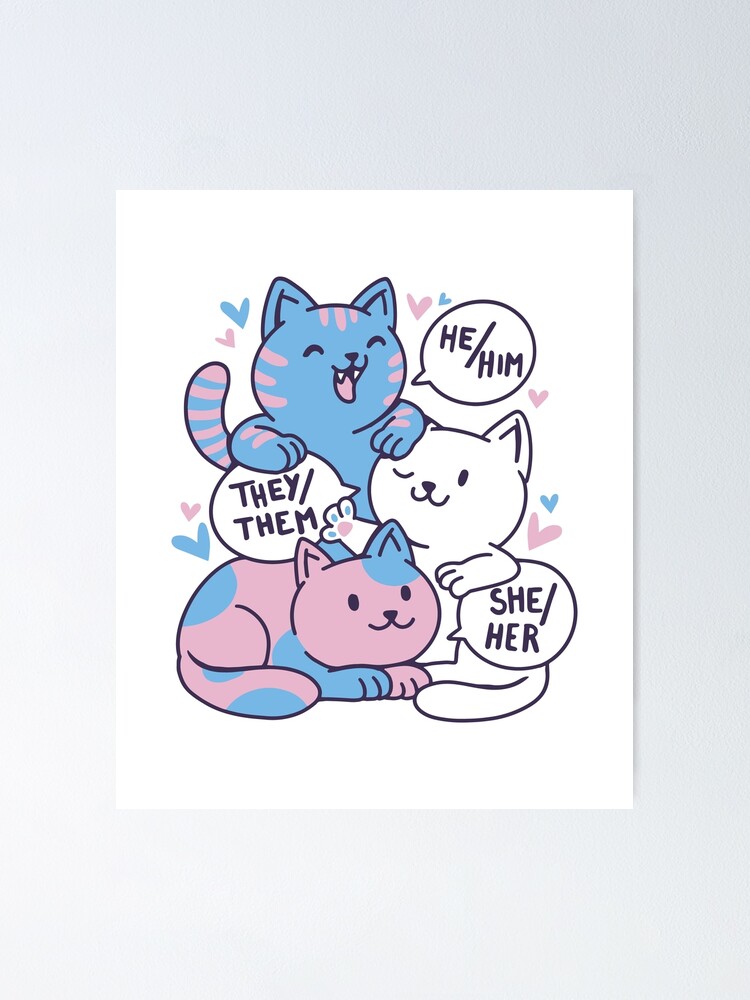 "LGBTQ Kawaii Cats" Poster for Sale by bennetthuskers | Redbubble