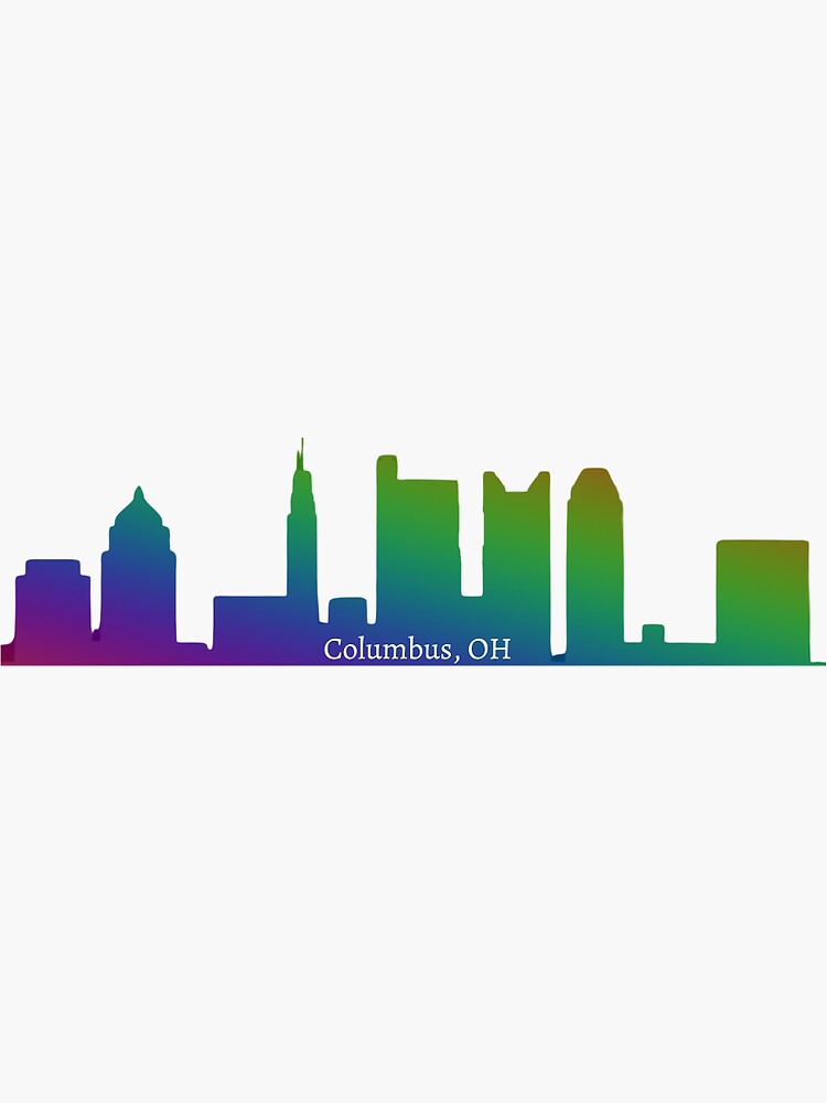 "Columbus OH Sticker" Sticker for Sale by LavenderLetters | Redbubble