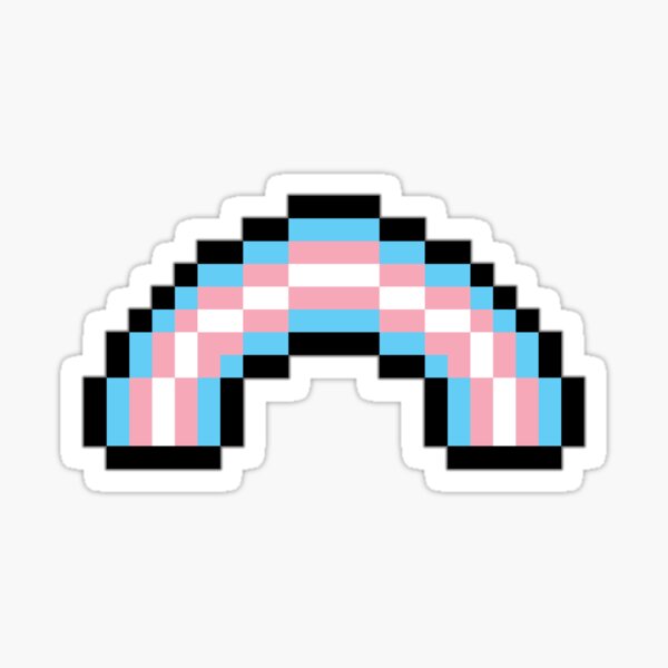 Pixel Rainbow Design In Transgender Pride Flag Colors Sticker For Sale By Liveloudgraphic