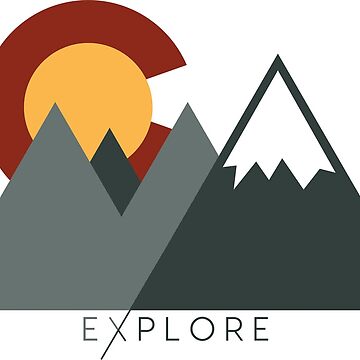 "Explore Colorado" Sticker for Sale by egusdesign | Redbubble