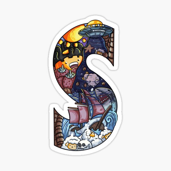 "Letter S doodle art " Sticker for Sale by dudelinart | Redbubble
