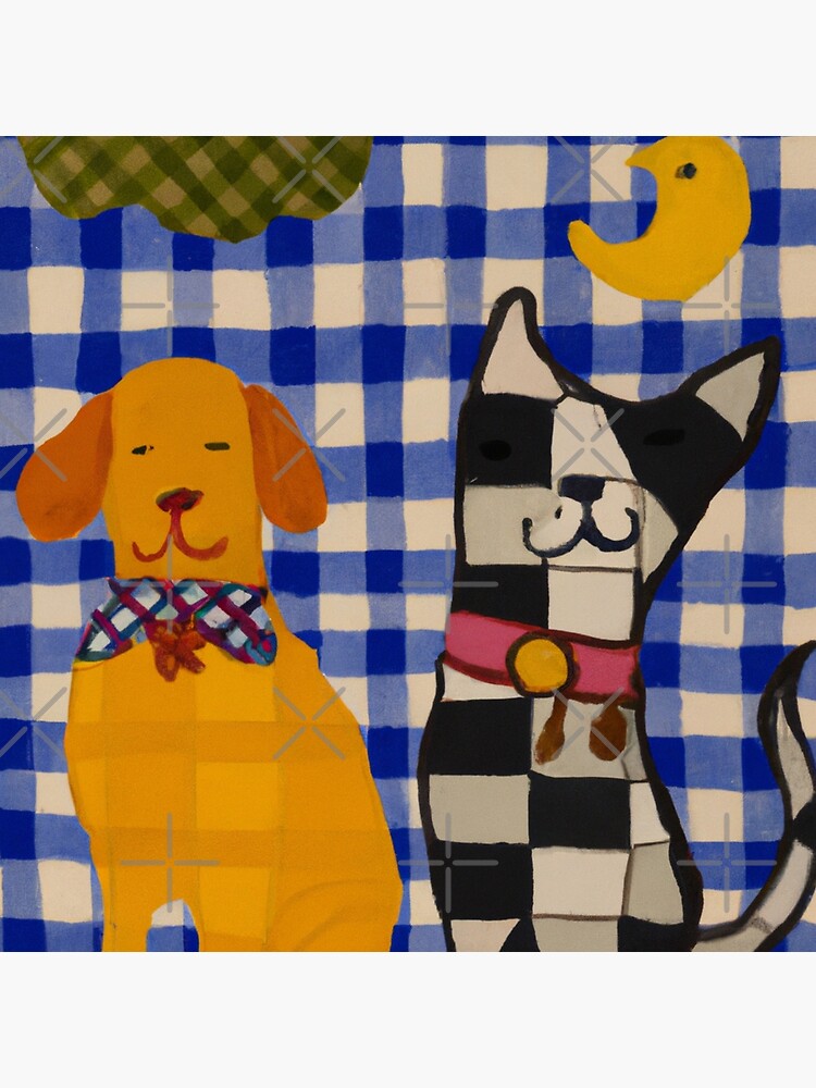 "Gingham Dog and Calico Cat in style of Van Gogh (AI Generated Art ...