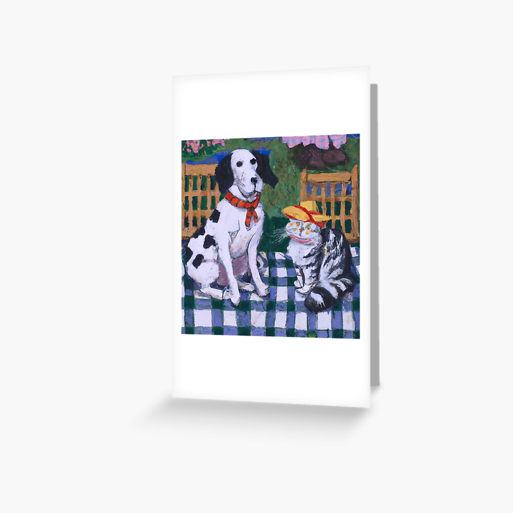 "Gingham Dog and Calico Cat in style of Monet (AI Generated Art ...