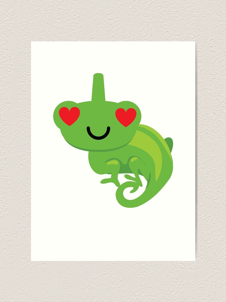 "Chameleon Emoji " Art Print by HippoEmo | Redbubble