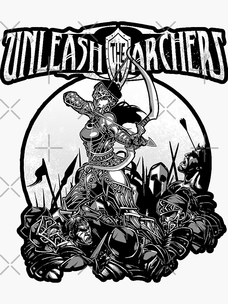 "unleash the archers" Sticker for Sale by Thendsto1943 | Redbubble
