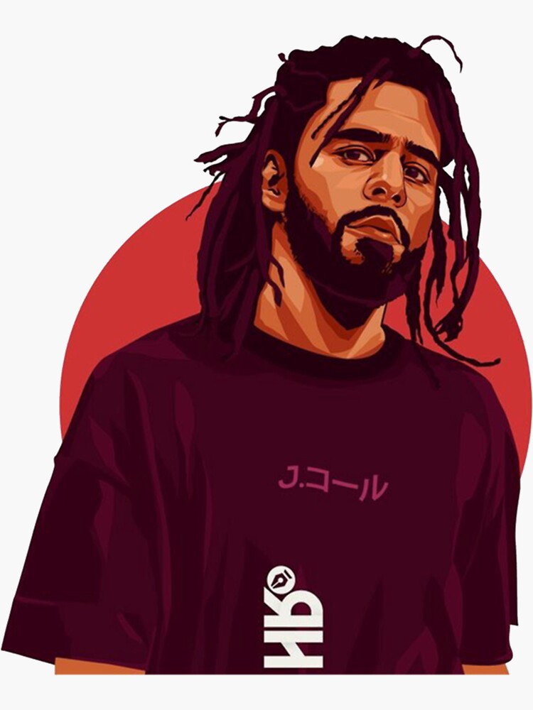 J Cole Classic Art Sticker For Sale By Beb4tara Redbubble