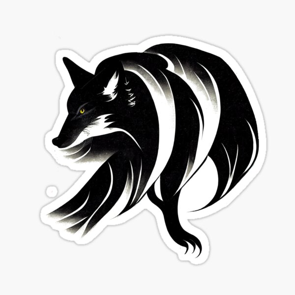 "Calligraphy Wolf Sumi-e Wolf Zen Art Bokuseki Ukiyo-e Wolf Zen Animal ...