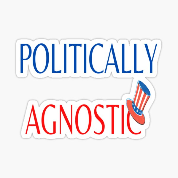 "POLITICALLY AGNOSTIC - OUTLAW - USA - TEXT" Sticker for Sale by ArtzandDesignz | Redbubble