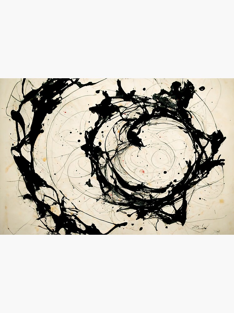 "Circle Abstract - Original Artwork - Inspired by Jackson Pollock" Sticker for Sale by ...