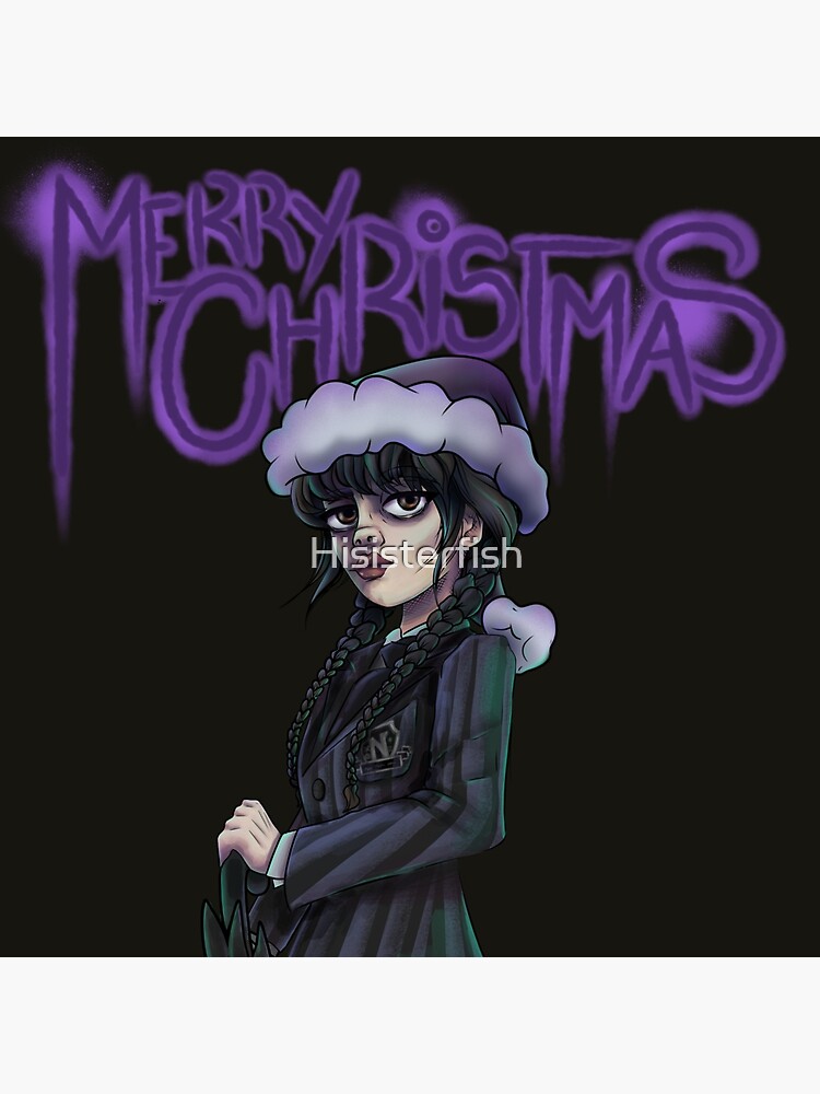 "Merry Christmas Wednesday Addams Netflix 2022 Design" Poster for Sale ...