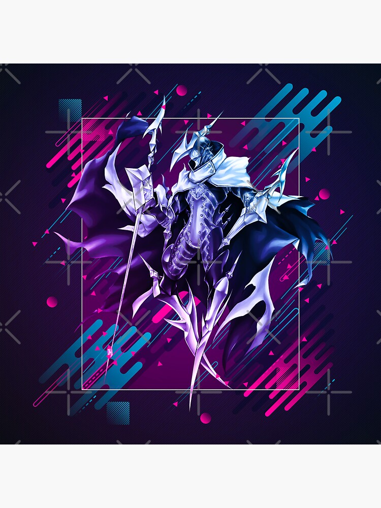 "Mekk-Knight Purple Nightfall *Modern Graphic Design*" Sticker for Sale ...