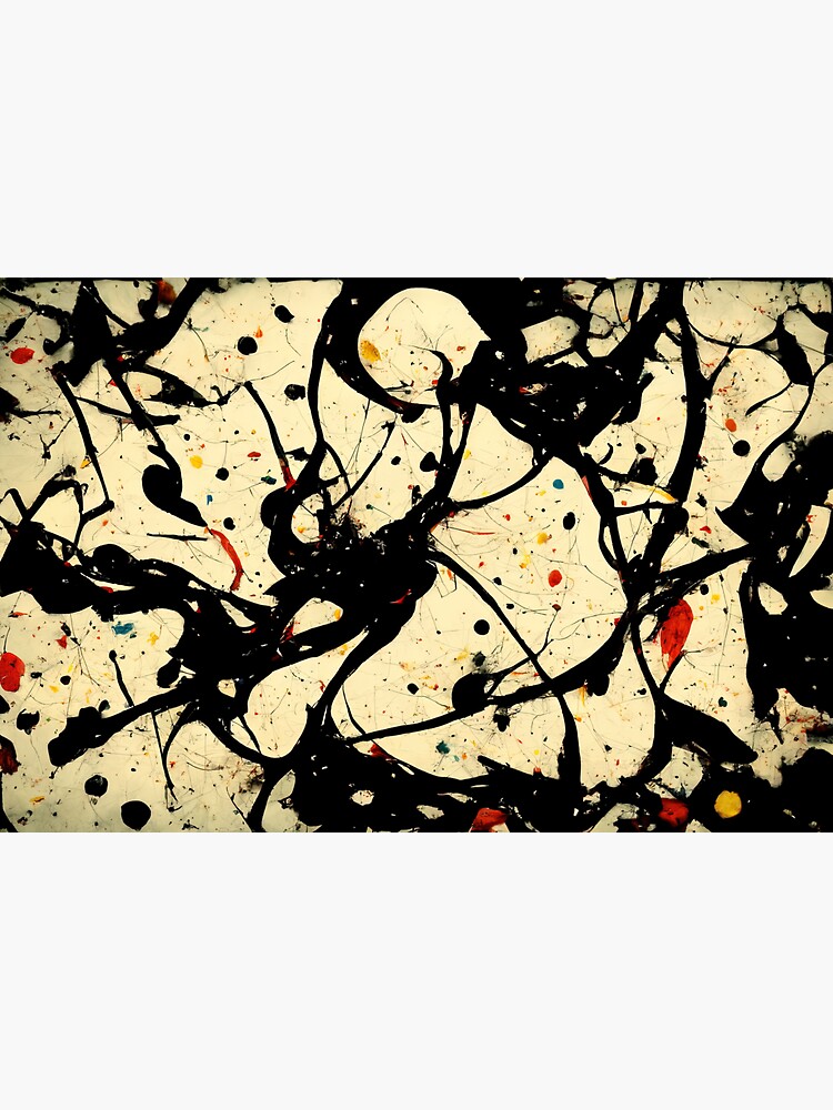 "Abstract Original Artwork - Inspired by Jackson Pollock" Sticker for ...