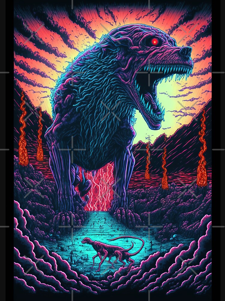 "Heavy Metal Hell Dog" T-shirt for Sale by HenisonHorror | Redbubble ...